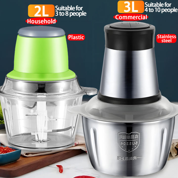 5L Meat Grinder Set 3L Gilingan Ng Karneng Vegetable Food Big Capacity Electric Kitchen Mincer ...