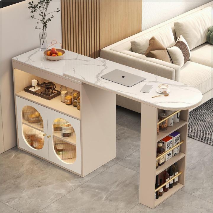 Living Room Partition Extendable Bar Table Cream Style Popular Entrance ...