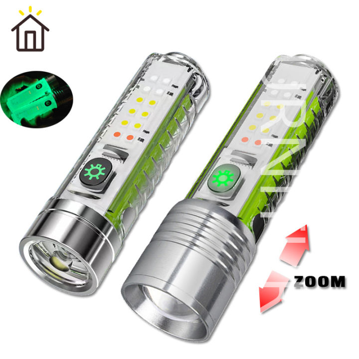 ⚡FT⚡MINI Keychain Flashlight USB Rechargeable LED Lampwith Magnet ...
