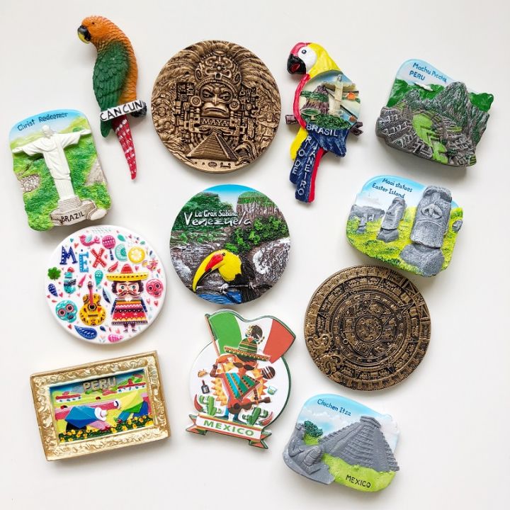 South America Tourism Resin Refrigerator Magnet Magnetic Paste Brazil ...