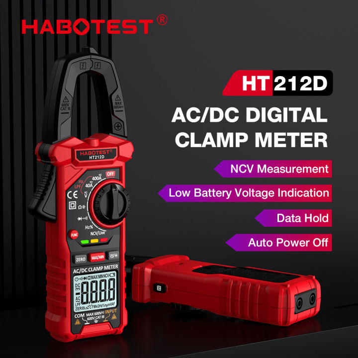HABOTEST HT212A/HT212D Multimeter Clamp 4000 Counts Digital Clamp Meter ...