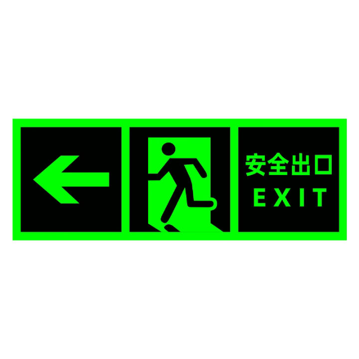 Safety Exit Sign Fire Protection Sign Escape Passage Floor Vision ...