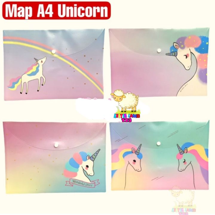 Map A4 Unicorn Map Anak Unicorn Map A4 Fand Unicorn Map Bahan Plastik ...