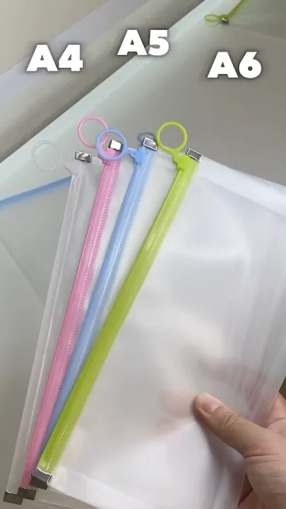 ซองซิป | Zipper Bag ขนาด A6, A5 และ A4 ขยายข้างได้ 3 ซม. | Lazada.co.th
