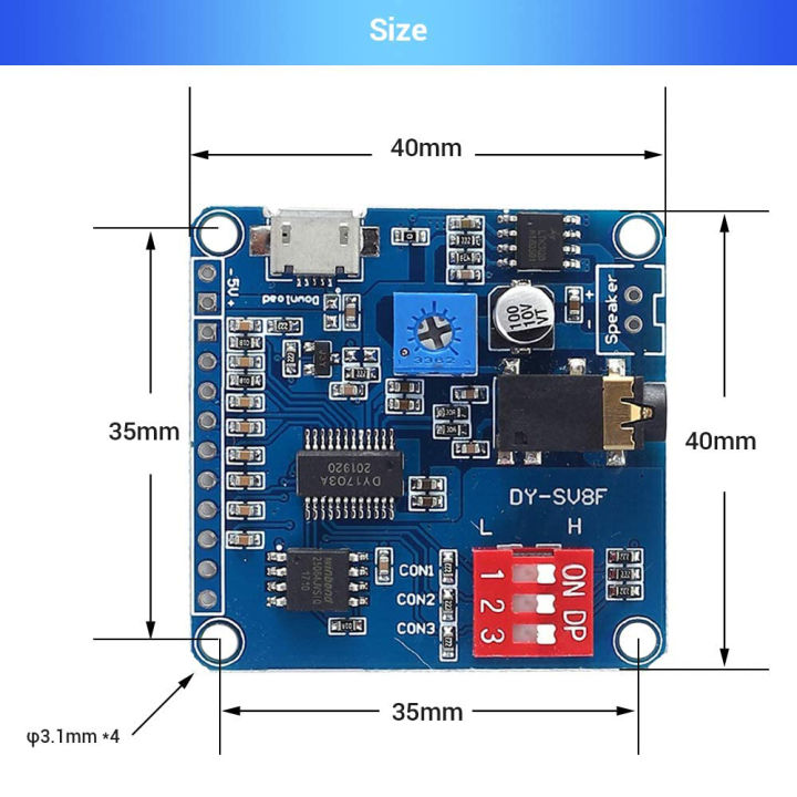 Voice Sound Playback Module Arduino Mp3 Player Module Uart Io Trigger