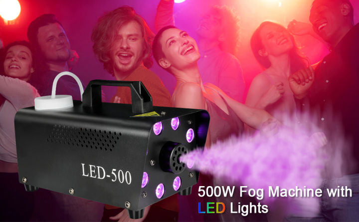 Smoke Machine for Stage DJ Disco Lights with Smoke 500W LED Mini Stage ...
