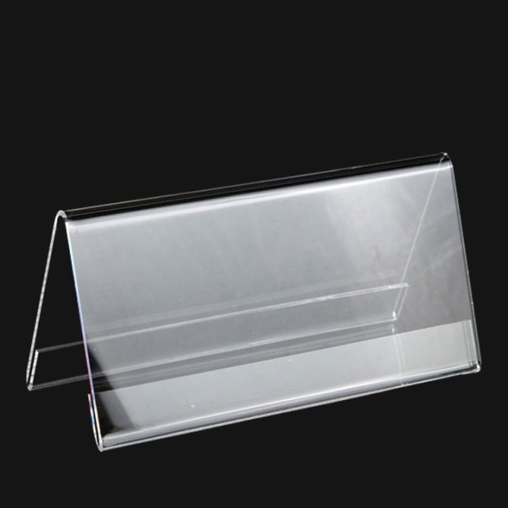 Acrylic Triangle Table Board Meeting Standee Transparent Cassette Seats ...