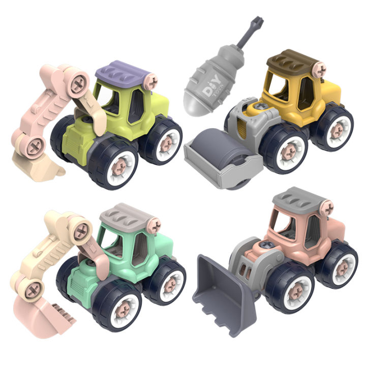 Kids Detachable Assembled Engineering Vehicle Assemble Toy Car ...