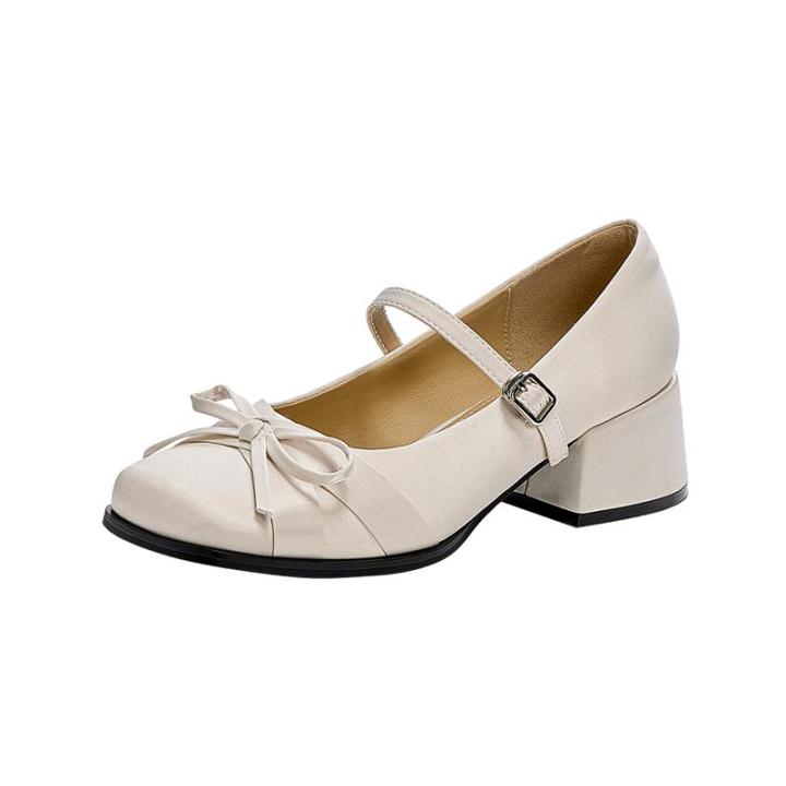 Josiny | New Autumn 2025 Gentle Style Bow French Mary Jane High Heels ...