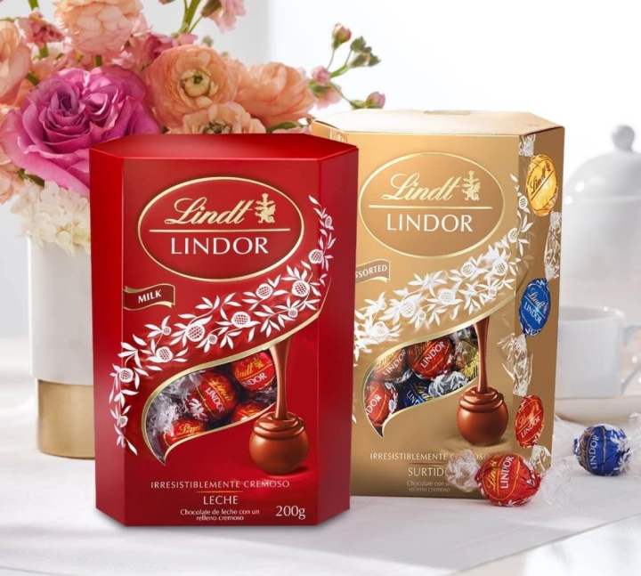 Lindt lindor chocolate assorted / milk chocolate ขนาด75g.-200gลินด์ ...