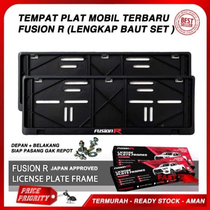 tatakan dudukan tempat plat nomor mobil terbaru universal fusion R ...