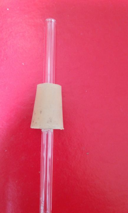 Catheter with Rubber Plug Straight Glass Catheter Stopper Straight ...