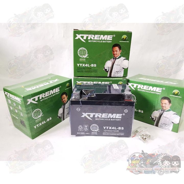 LJ Motorcycle xtreme battery 4l battery for motorcycle xrm 125, xrm 110 ...
