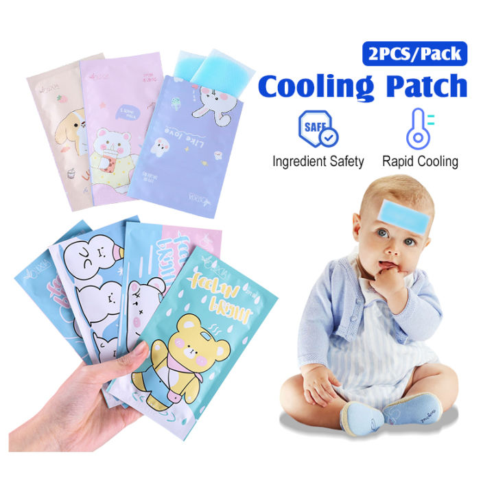 2pc Cooling Gel Patches | Baby Adult kid Fever Patch Plaster Migraine ...