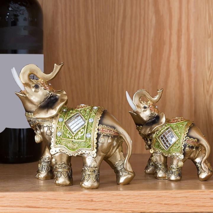 Elephant Decor Tabletop Sculpture Decorative Modern Resin Elephant ...