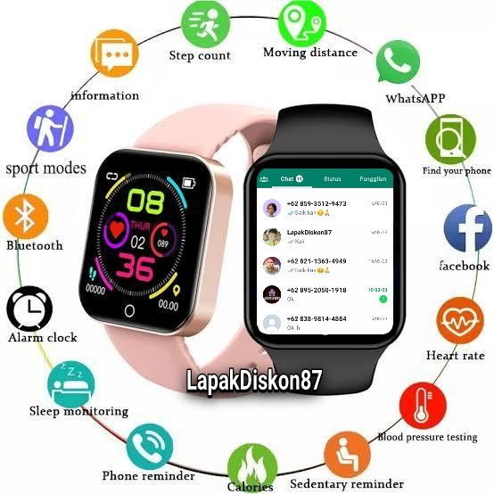 JAM PINTAR HP ANDROID SMARTWATCH TERBARU ANTI AIR Y68 PELACAK KEBUGARAN ...