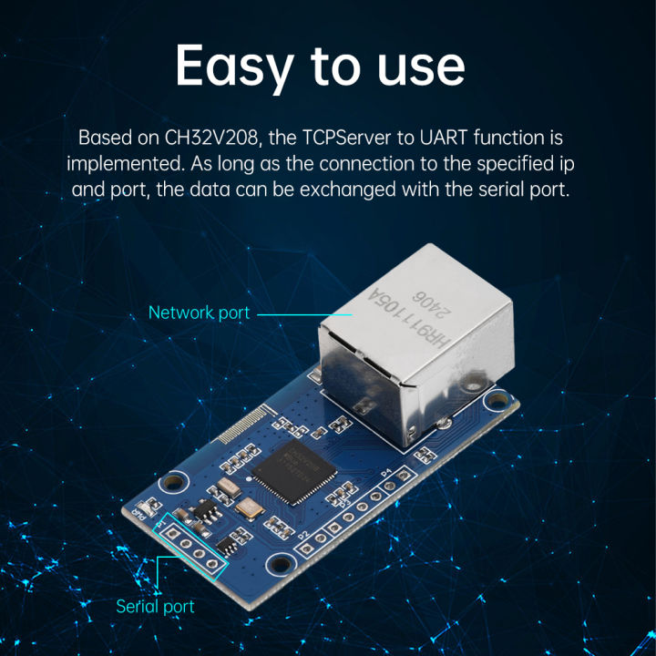 CH32V208 Serial to Ethernet Module TTL Network Transparent Transmission ...