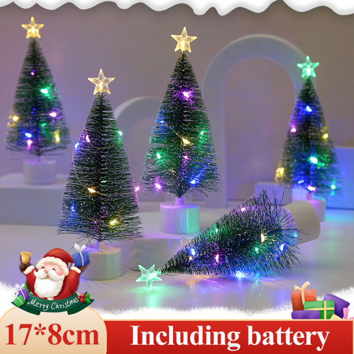YESPERY Mini Christmas Tree Light Pine Xmas Tree For Home Desktop ...