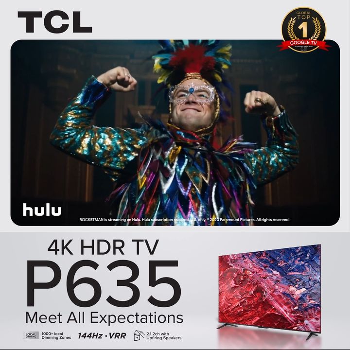 TCL 4K TV P635 Google TV Android TV | 65 70 75 inch | Dolby Audio | HDR ...