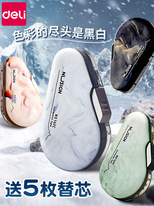 Deli High Capacity Correction Tape Natural Fluid for Students Girls ...