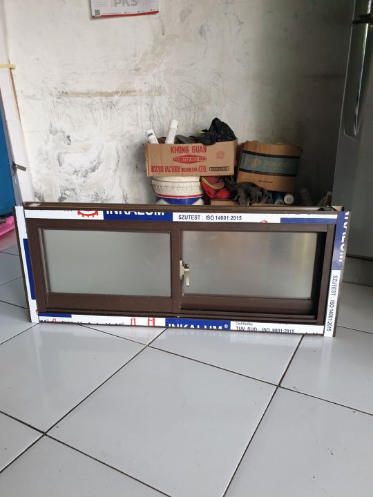 kusen aluminium 3" model jendela sliding / geser kanan kiri ukuran T40 ...