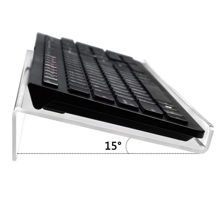 Acrylic Computer Keyboard Stand Clear Keyboard Riser Tray Non-slip ...