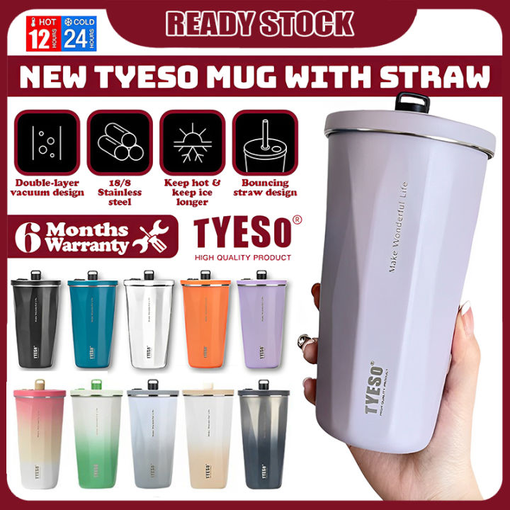 【Original】Tyeso Gradient Tumbler Coffee Mug 600ml 304 Stainless Steel Water Bottle For adult ...