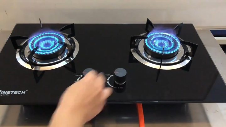 TIXX 5.2KW Embedded Gas Stove Double Burner Built-in Glass Panel Easy ...