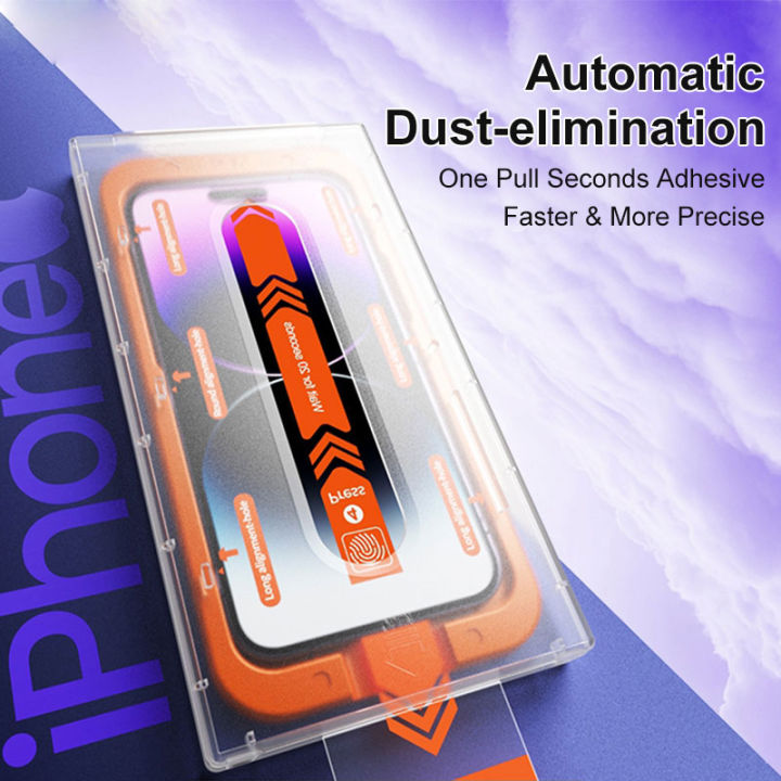 【Auto Dust-Elimination】HD Dust Proof Full Screen Protector For iPhone ...