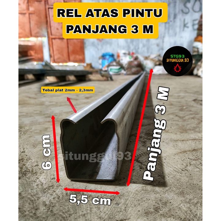 Rel Atas Henderson pintu garasi sliding Besar ukuran 3 meter | Lazada ...