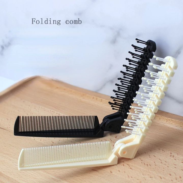 Woolove 2 In 1 Portable Folding Hair Comb Head Massage Hair Comb Anti