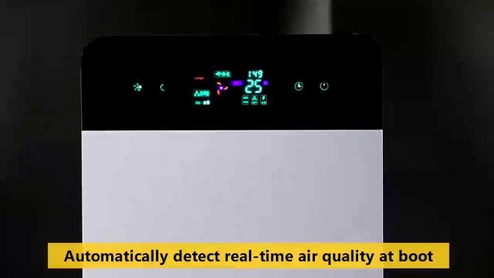 Air Purifier PM2.5 HEPA FilterNegative Ion Remote Control Smart Virus ...