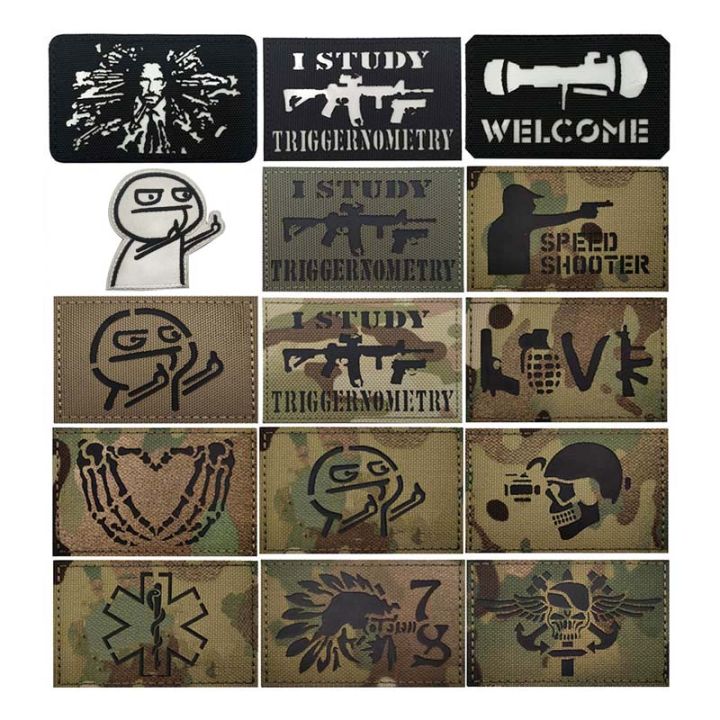 National Flags Morale Emblem IR Reflective Patch Hook and Loop,Military ...