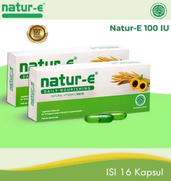NATUR - E 100 IU 1box isi 16kapsul vitamin kulit | Lazada