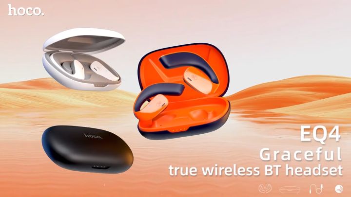 HOCO EQ4 TWS หูฟังบลูทูธไร้สาย หูฟังออกกำลังกาย ระบบสเตอริโอ บลูทูธ5.3 ...