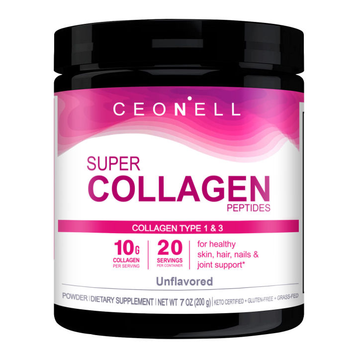 CEONELL Collagen Peptides Powder Type I and III Anti Aging Collagen ...