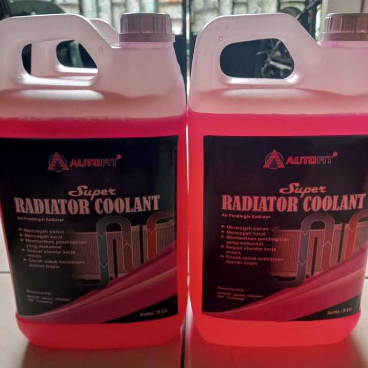 SUPER RADIATOR COOLANT AUTOFIT 5 LITER/AIR PENDINGIN RADIATOR MERAH DAN ...
