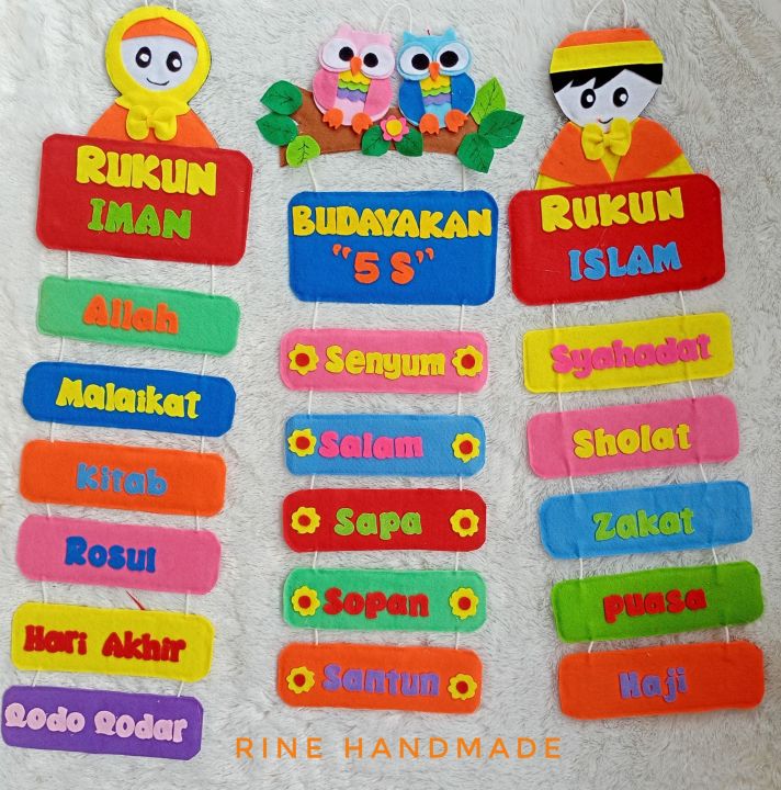 Gantungan 5S rukun iman rukun islam Rine handmade 3 | Lazada Indonesia
