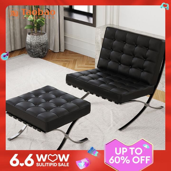 Barcelona Chair Italian Leather Living Room Normcore Single Designer ...