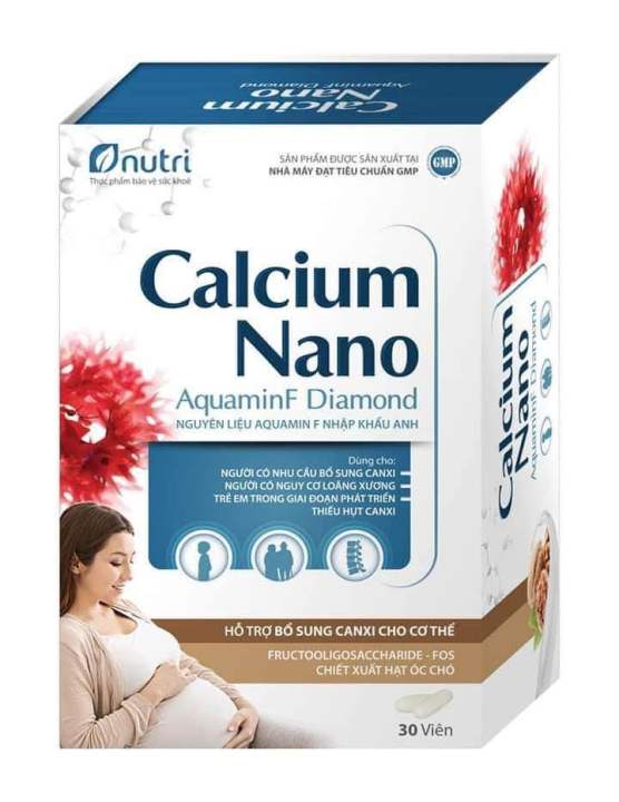 Viên uống canxi cho bà bầu Calcium Nano AquaminF Diamond hộp 30 viên - Nutri Pharma | Lazada.vn