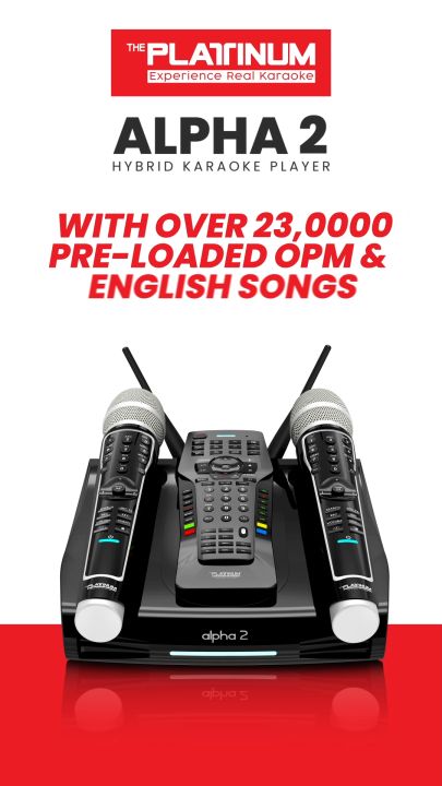 Platinum Karaoke Alpha 2 4K Wireless Mic Player with Digital and ...