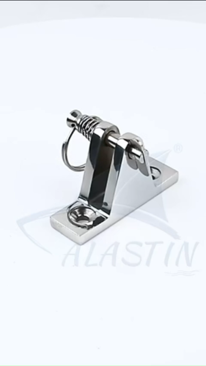 90° Boat Deck Hinge with Quick Release Pin and Ring 316 Stainless Steel ...