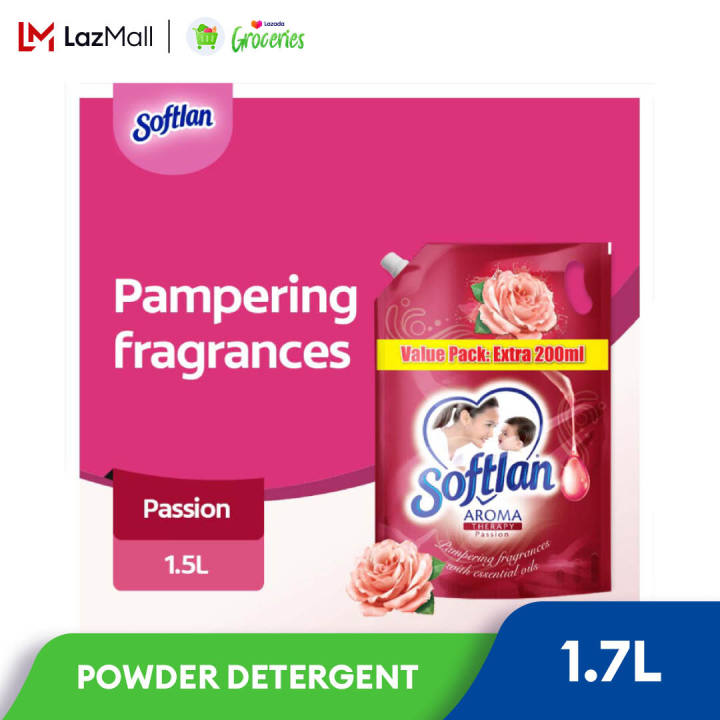 Softlan Aroma Therapy Passion (Red) Fabric Softener 1.5L + 200ml Refill ...