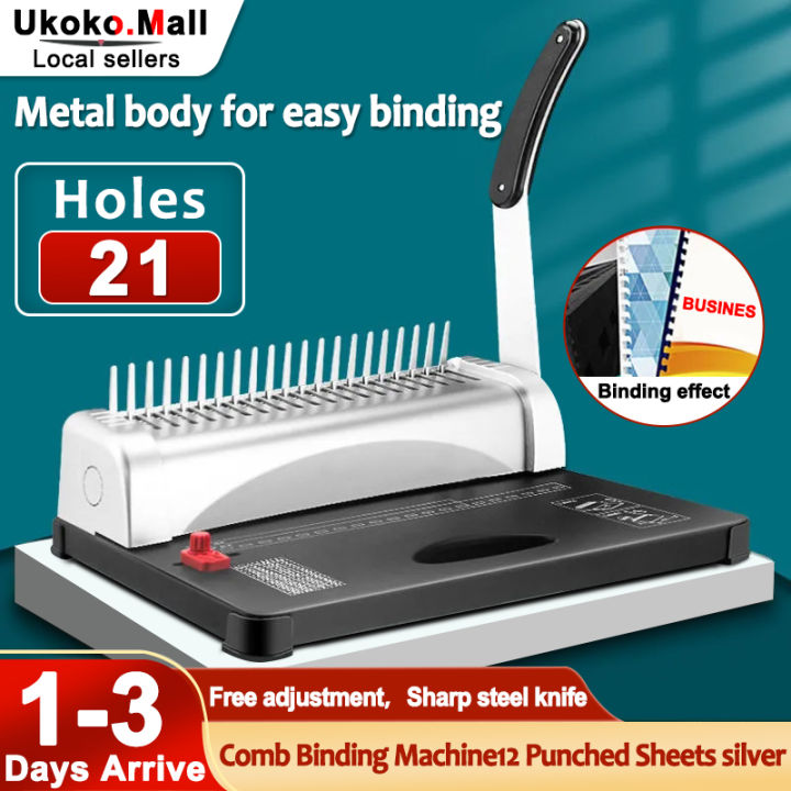 Comb Binding Machine 21 hole punching machine School Office Home ...
