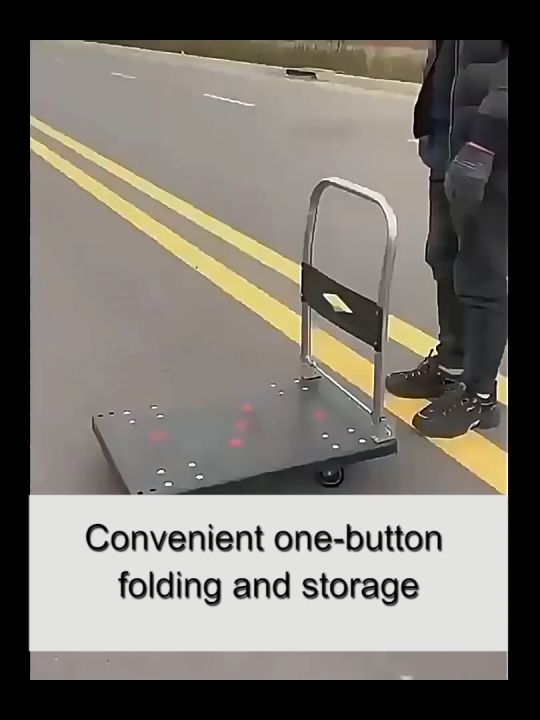 PDKING Hand Truck Trolley Folding Push Cart 50kg & 150kg (BLACK) Less ...