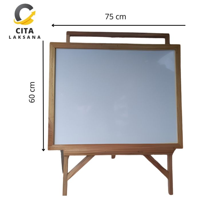papan tulis belajr anak whiteboard Stand 75cm x 60cm | Lazada Indonesia