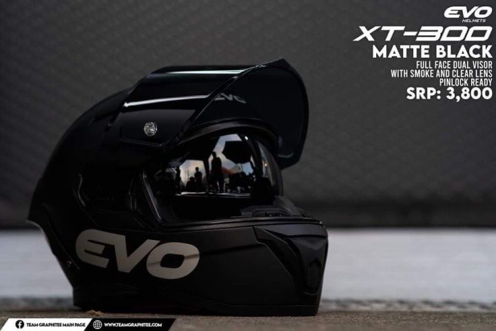 evo xt 300 & xt 300 riot II full face dual visor helmet with FREE CLEAR ...