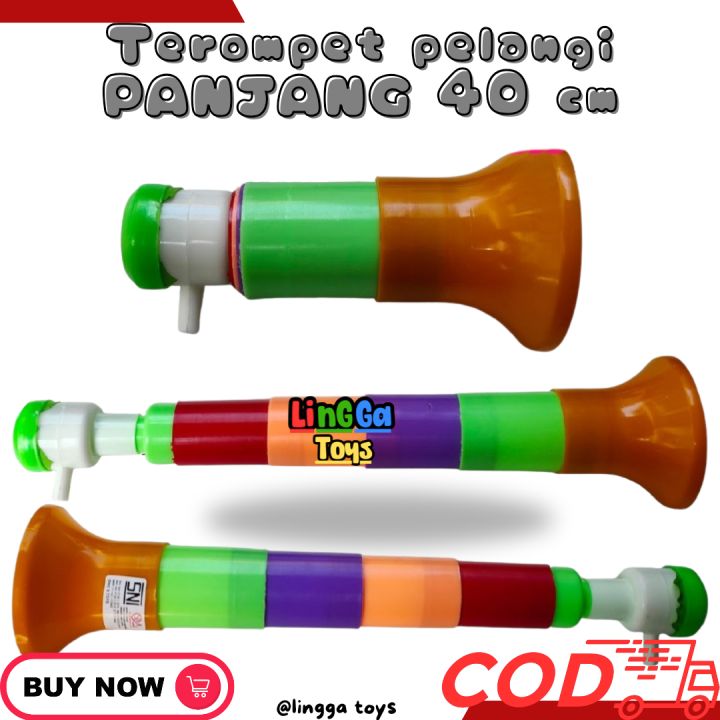 1 pcs mainan terompet PELANGI BESAR SNI ( Ukuran 40 cm ) / mainan ...