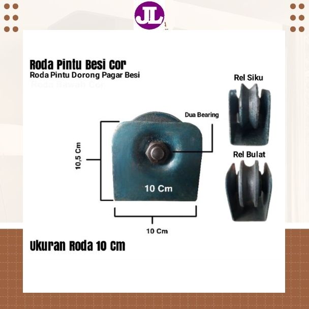 Roda Besi Cor 10 cm Roda Pintu Pagar Besi Cor 10 cm Roda Besi Cor 10 cm ...