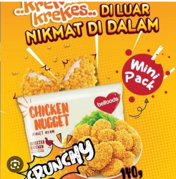 chuchken nuget crunchy, nuget ayam selected chuchken UK 140 gr, d buat dengan daging ayam ...
